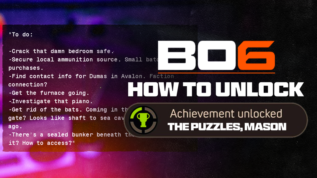 How to unlock the The Puzzles, Mason achievement in Black Ops 6 | Call ...